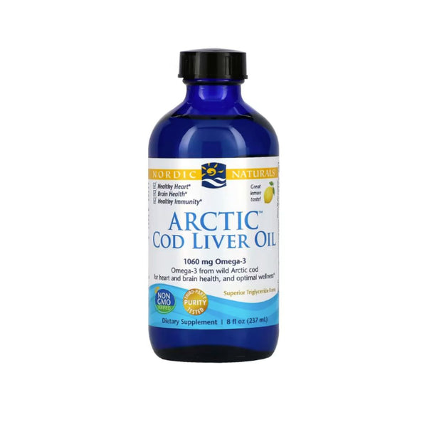 Lemon Arctic Cod Liver Oil 237ml fish oils - Floralia Wellness